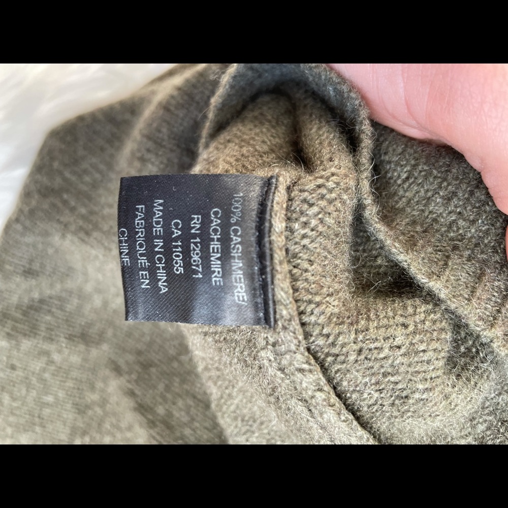 360 Cashmere Daniella Olive Green Open Back Long Slee… - Gem